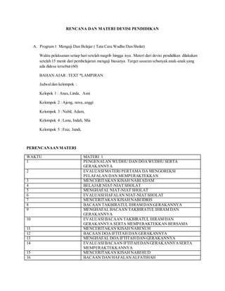 Bahan Ajar & Materi Divisi Pendidikan Kelompok KKN | PDF