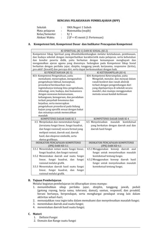 RPP K 13 BAB FUNGSI KELAS X | DOC