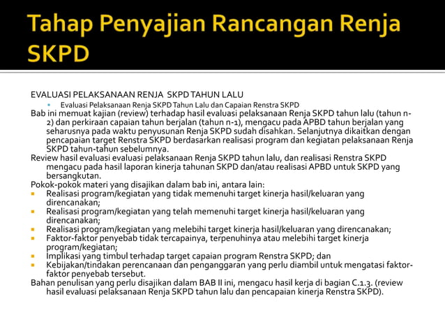 Rencana kerja skpd | PPTX