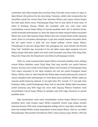 Rencana Memartabatkan warisan Melayu | DOCX