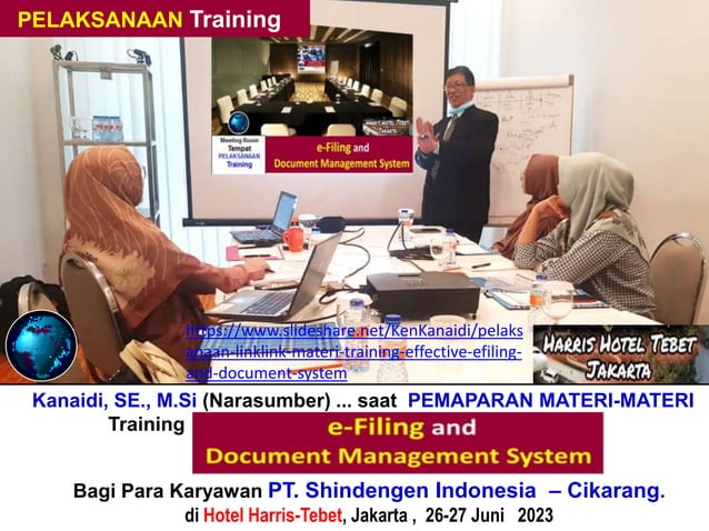 RENCANA & Link-link MATERI Training _"Effective Document Control Management System (DMS)". | PPTX