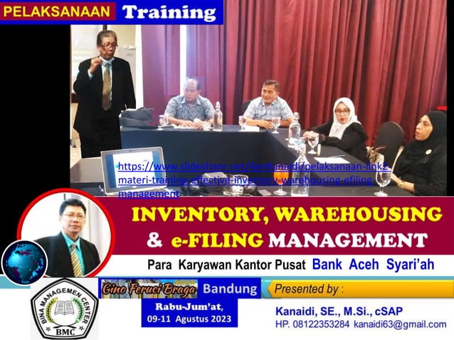 RENCANA & Link-link MATERI Training _"Effective Document Control Management System (DMS)". | PPTX