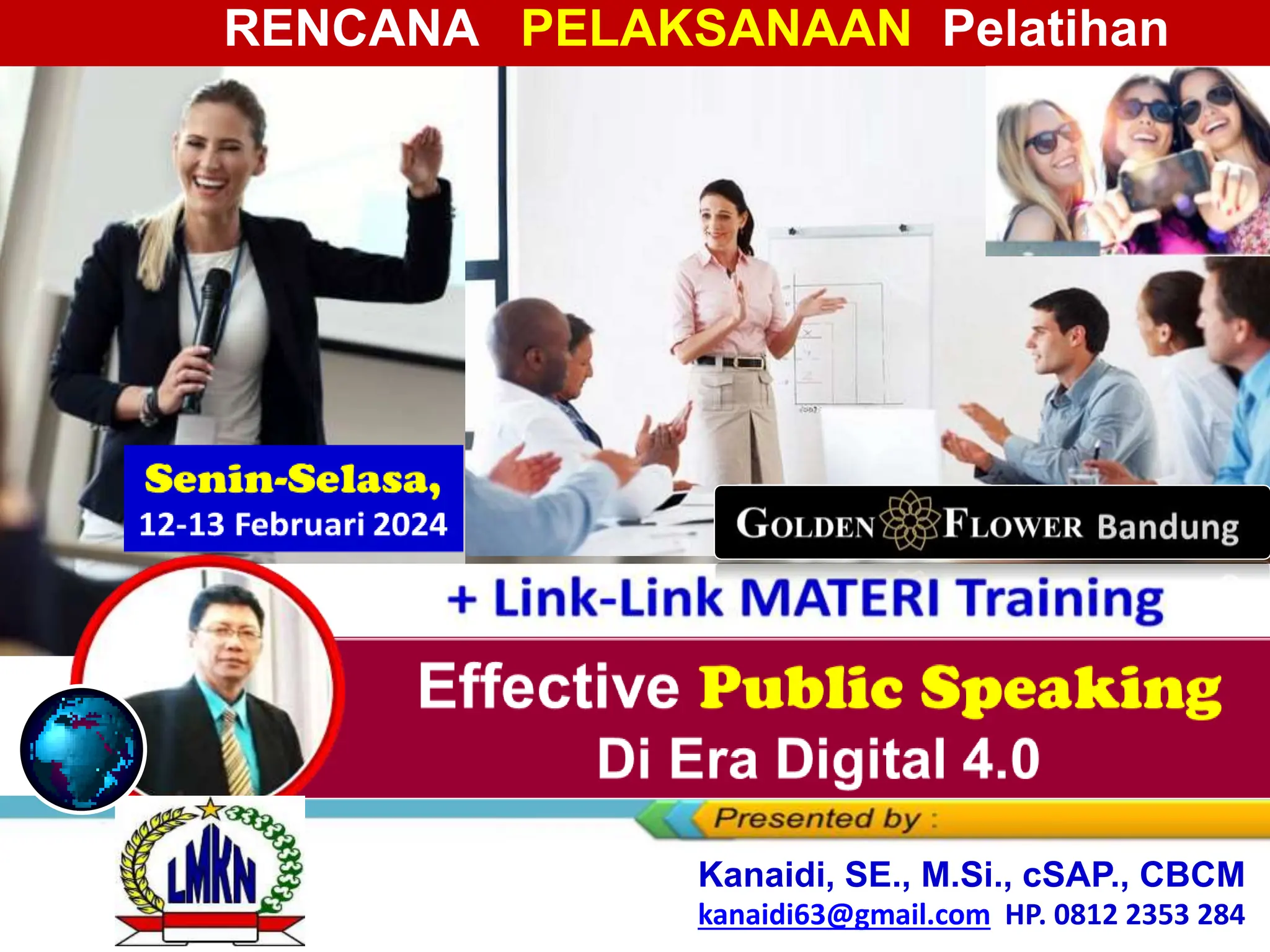 RENCANA + Link-Link MATERI Training _"Effective PUBLIC SPEAKING" (di Bandung). | PPT