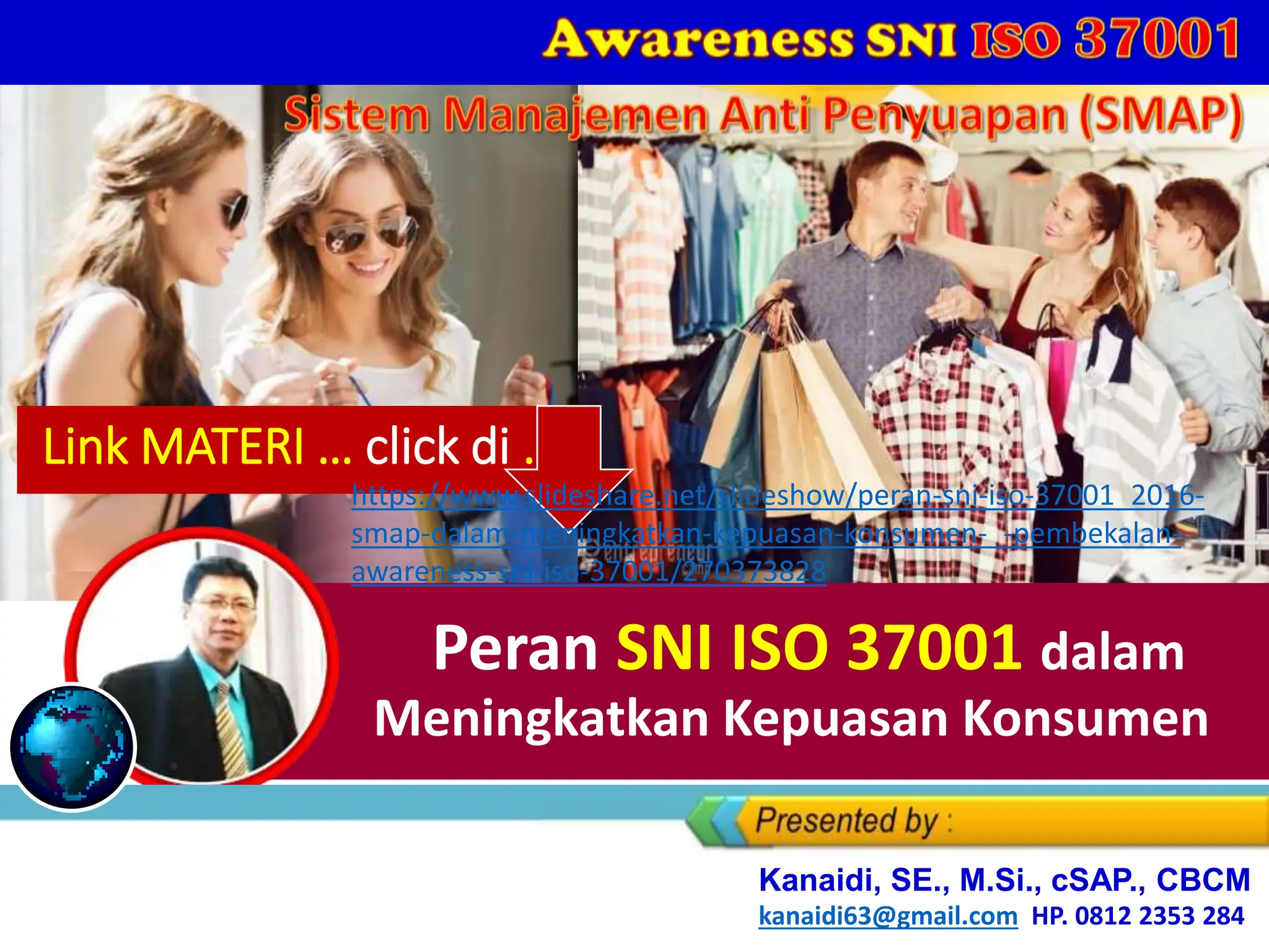 RENCANA + Link2 MATERI Pelatihan _"PEMBEKALAN Awereness SNI_ISO 37001 (SMAP = Sistem Manajemen ...