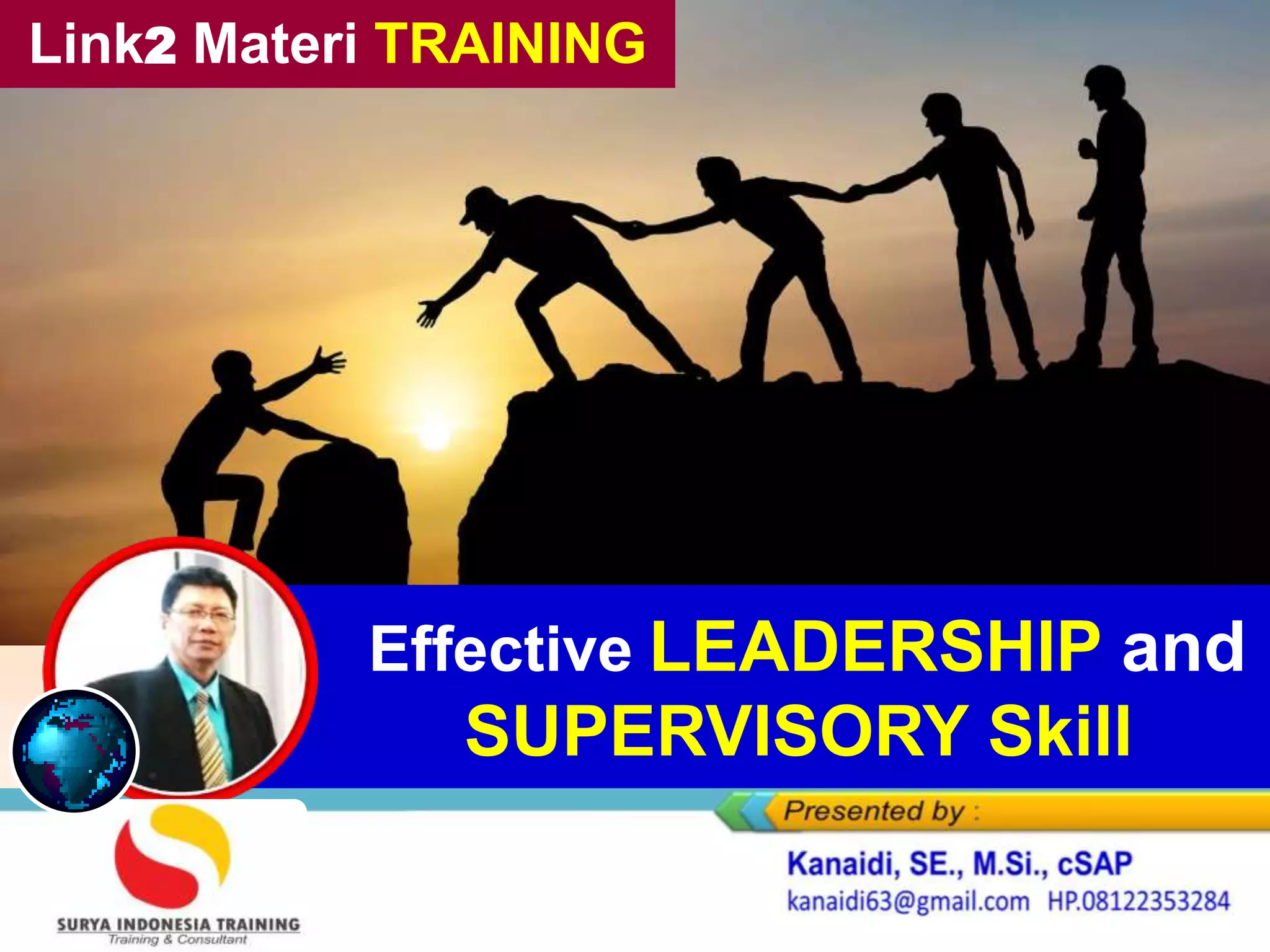 RENCANA Penyelenggaraan + Link2 Materi TRAINING "Effective LEADERSHIP ...