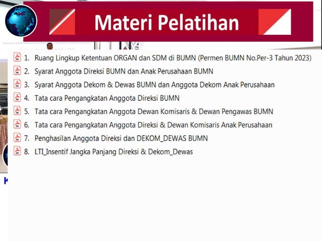 PEKLAKSANAAN + Link2 MATERI Training "(Ketentuan Terbaru) REMUNERASI & LTI Direksi & Komisaris ...