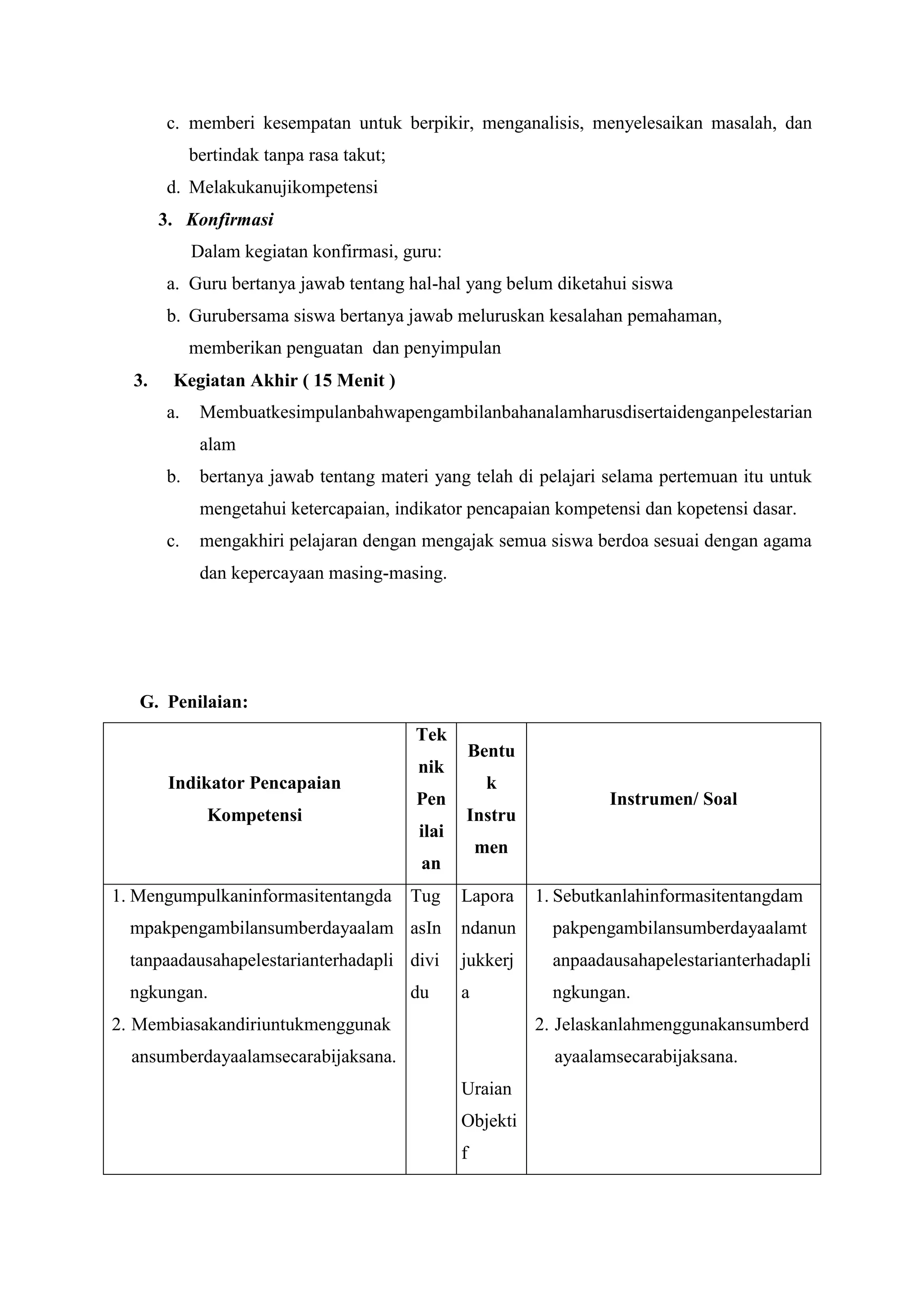 Rencana pelaksanaan pembelajara kkk | PDF