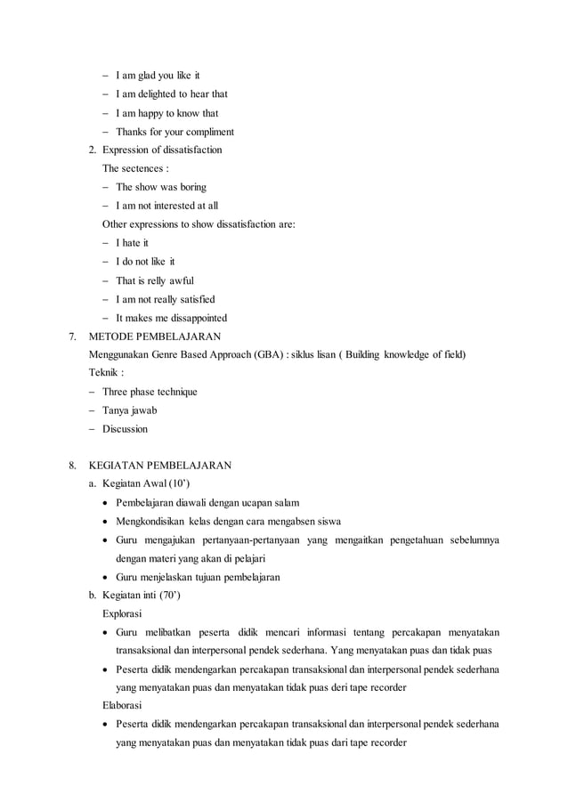 Rencana pelaksanaan pembelajaran bahasa inggris | PDF