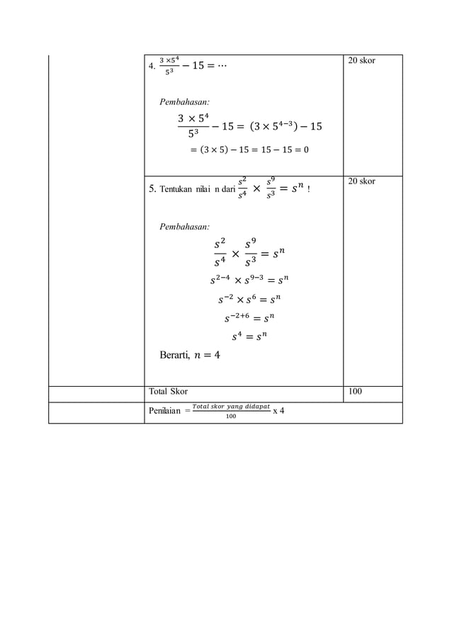 RPP operasi bilangan berpangkat | DOCX
