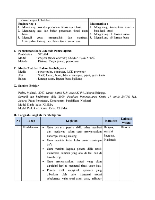 Rencana pelaksanaan pembelajaran | PDF