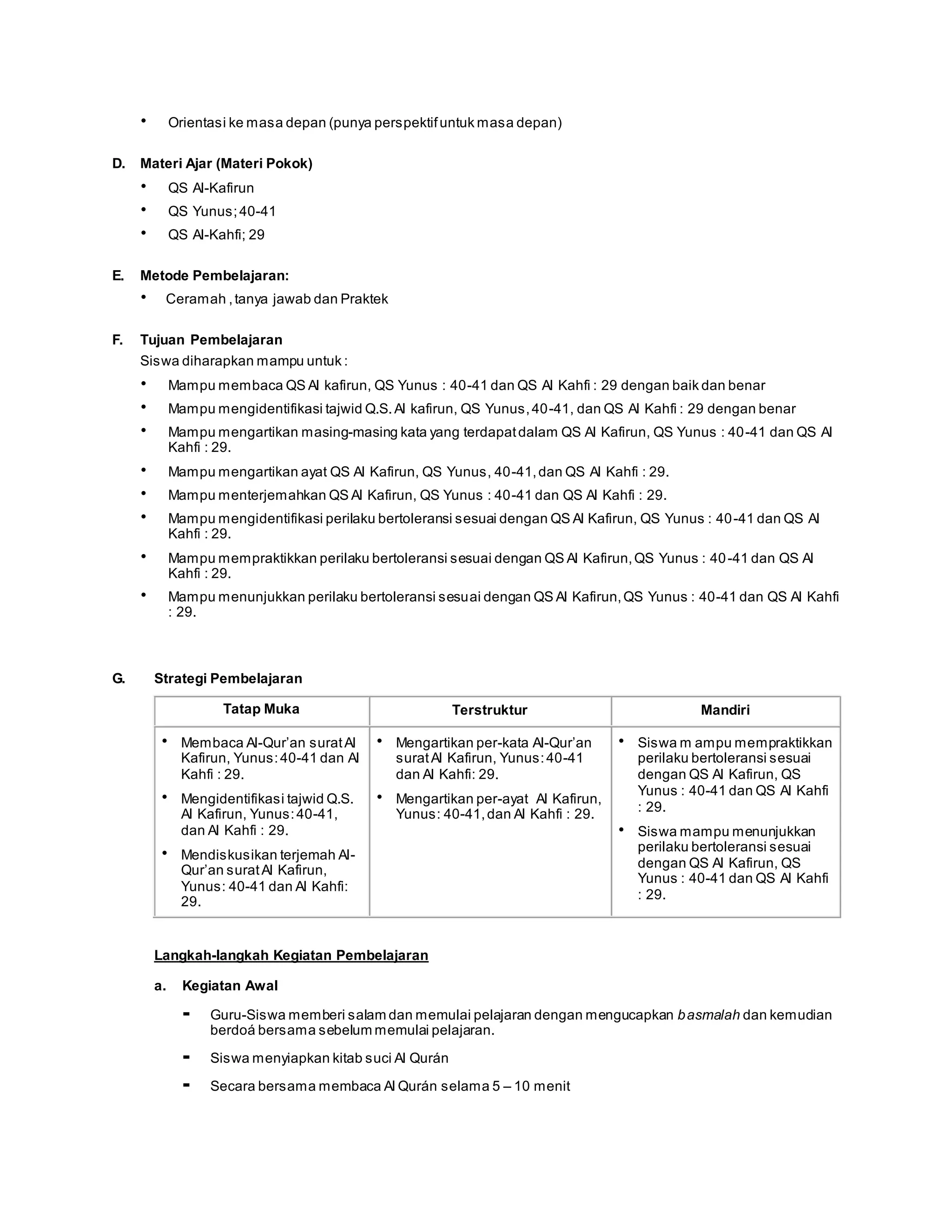 Rencana pelaksanaan pembelajaran | DOCX