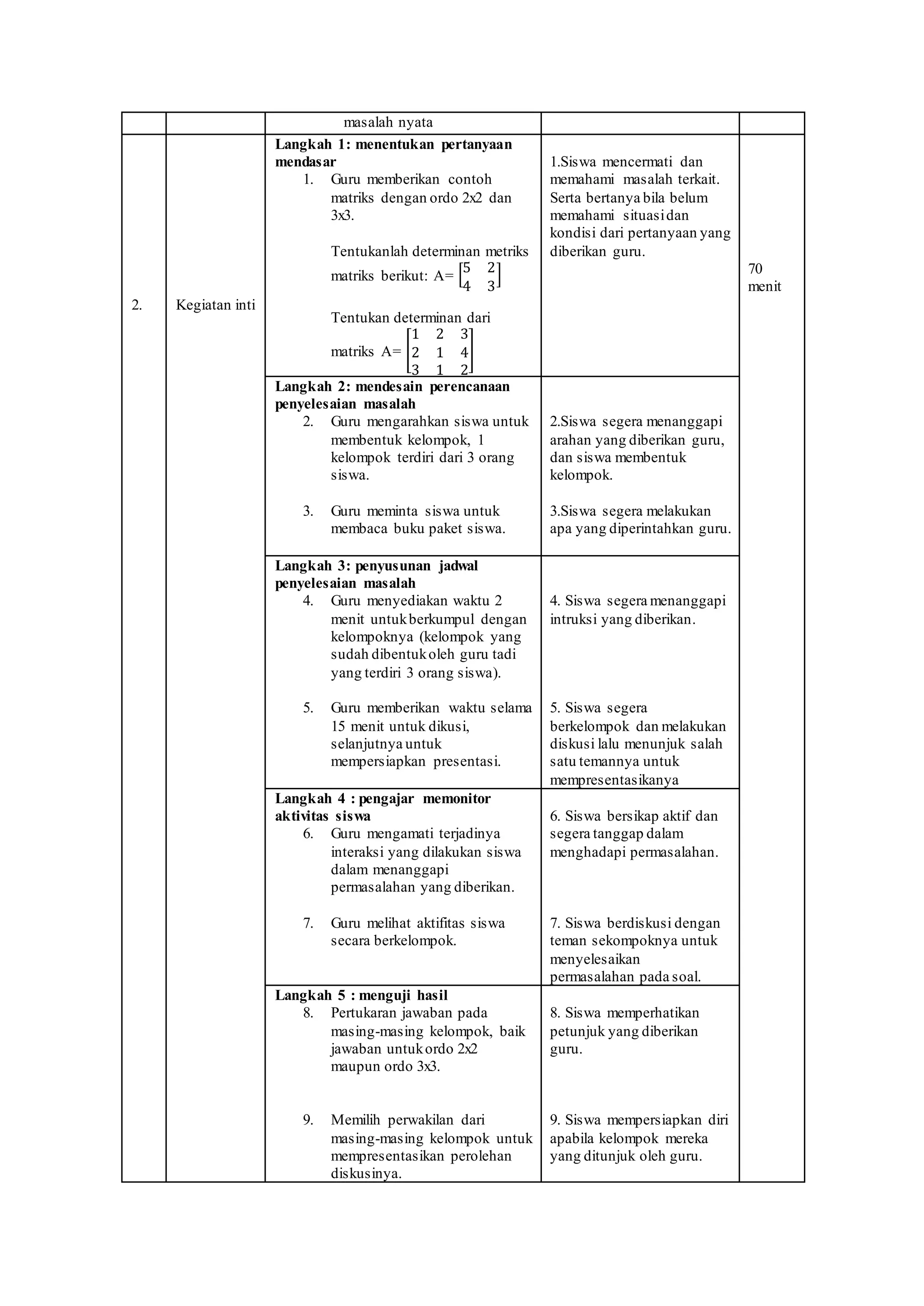 Rencana pelaksanaan pembelajaran (rpp) | PDF