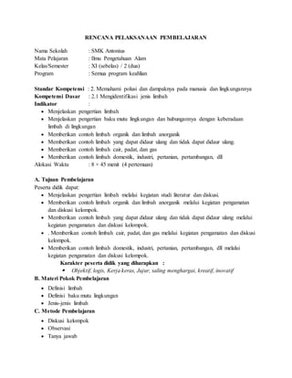 Rencana pelaksanaan pembelajaran smt 2 xi SMK | DOCX