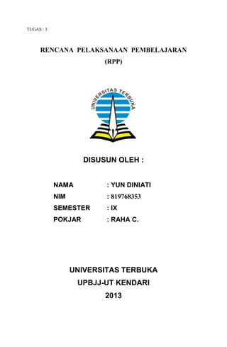 Rencana pelaksanaan pembelajaran ut | DOCX