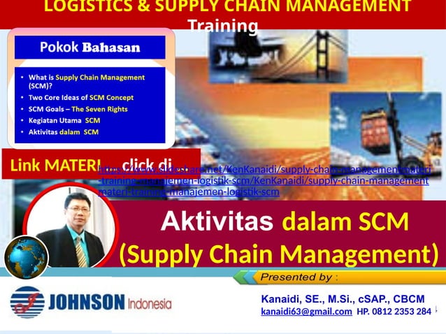 RENCANA PEMAPARAN + Link MATERI (Online Training)_ "LOGISTICS , SCM, Inventory and Warehouse ...