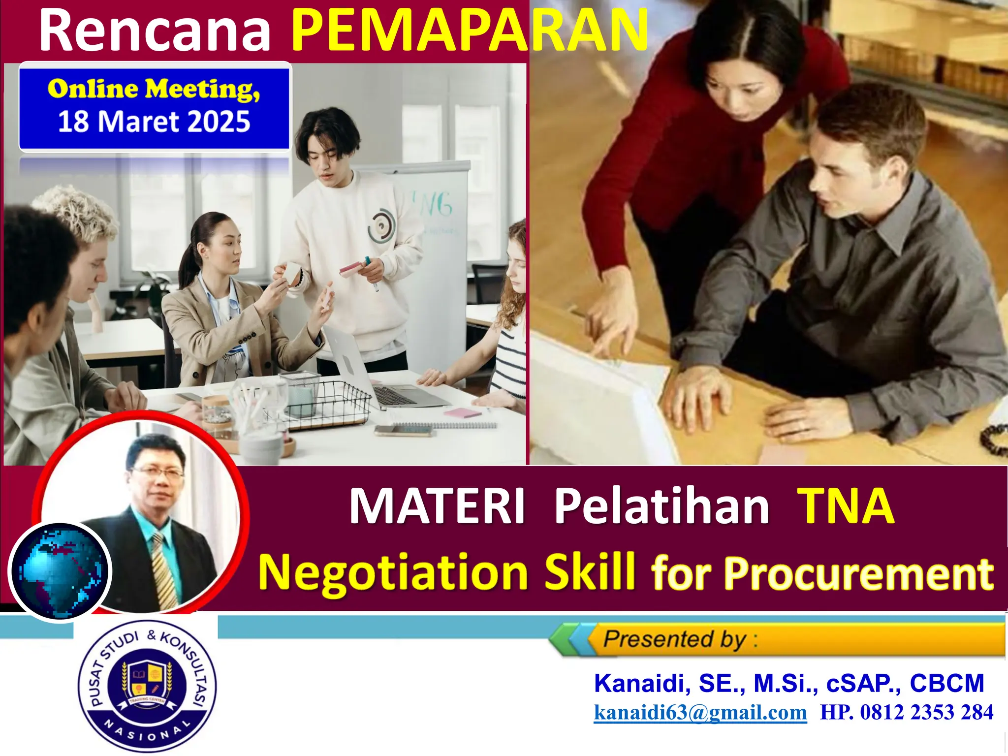 Rencana PEMAPARAN Materi Pelatihan_TNA-Negotiating Skill for ...