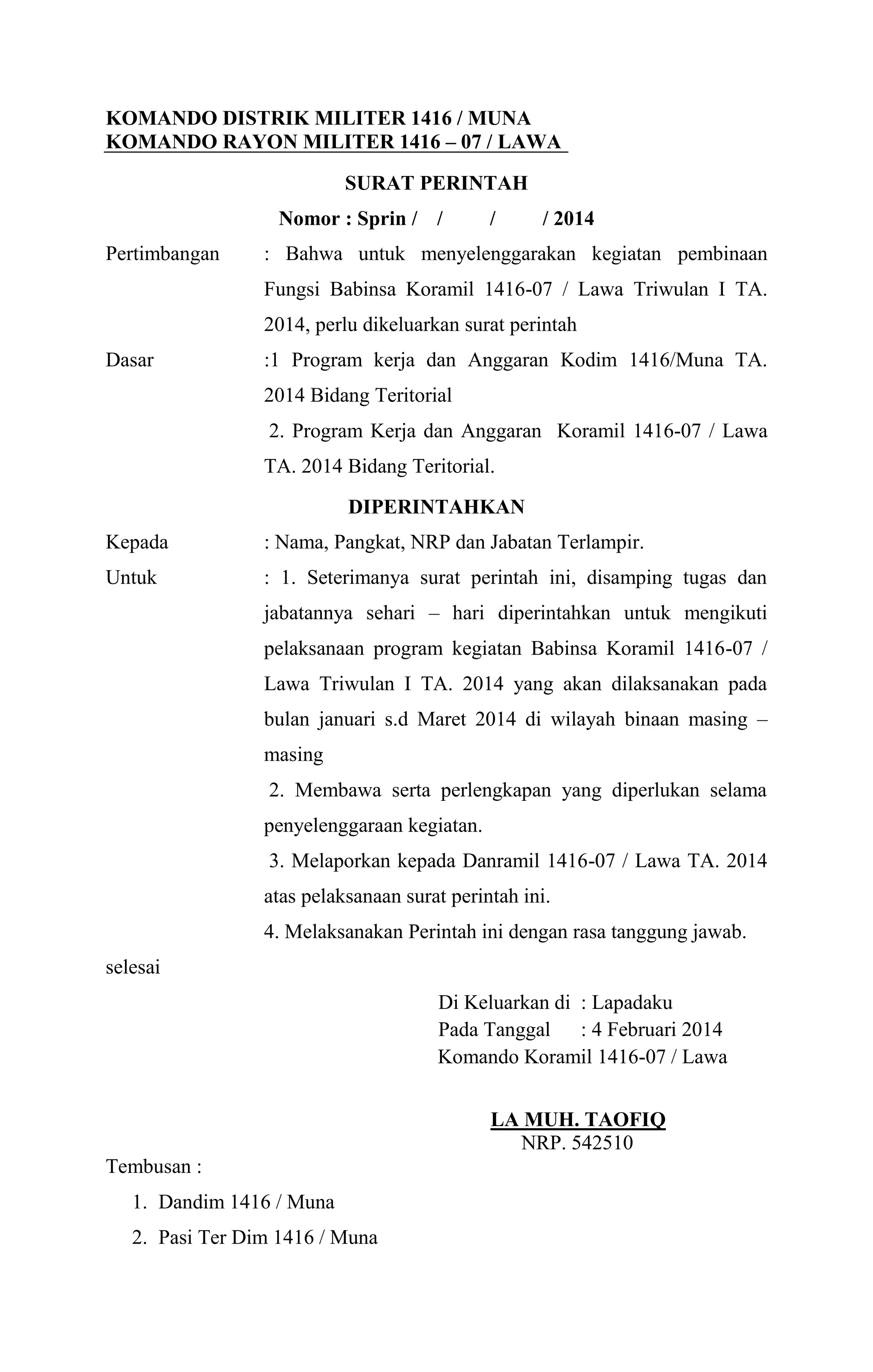 Rencana pembinaan fungsi babinsa | DOCX