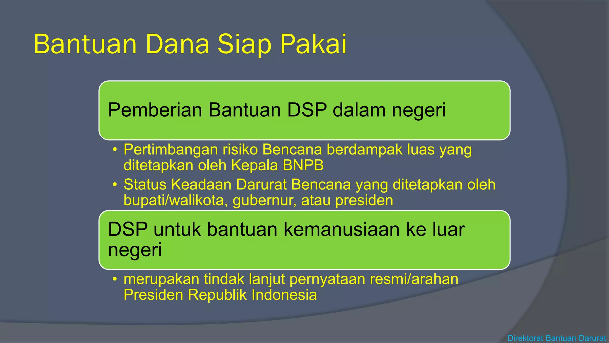 RENCANA PENANGGULANGAN KEDARURATAN BENCANA RPKB (NATIONAL DISASTER ...