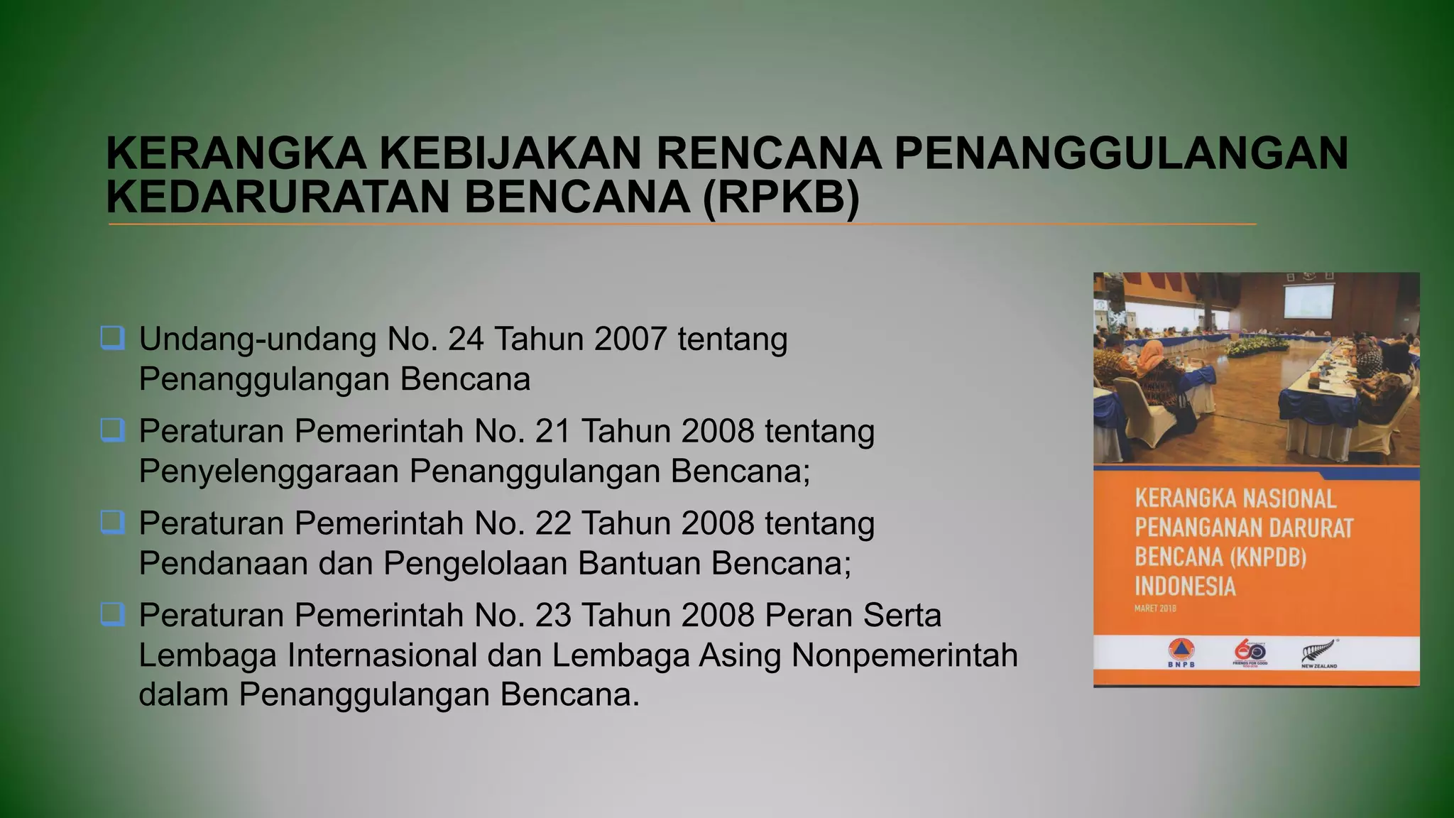 RENCANA PENANGGULANGAN KEDARURATAN BENCANA RPKB (NATIONAL DISASTER ...