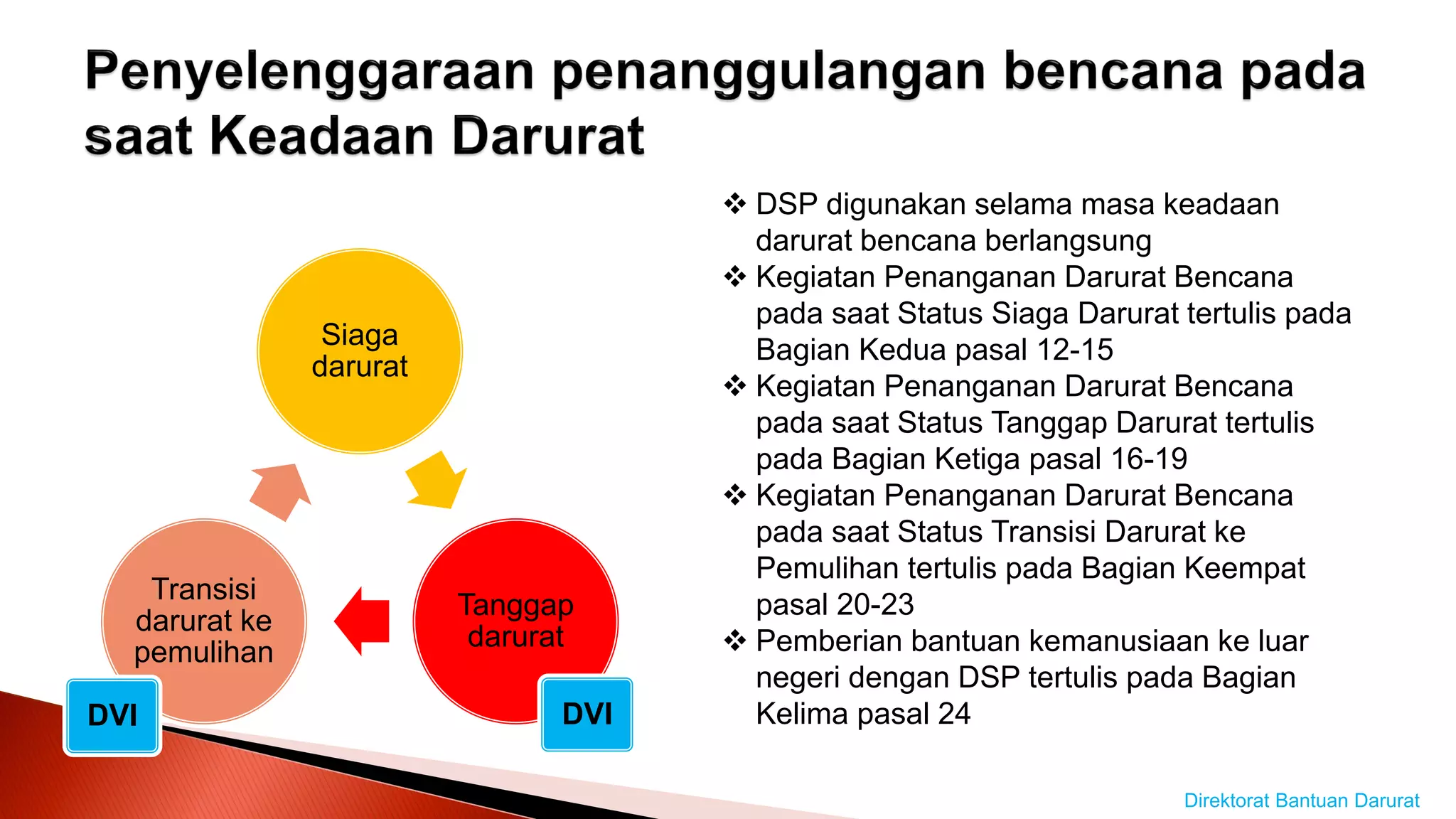 RENCANA PENANGGULANGAN KEDARURATAN BENCANA RPKB (NATIONAL DISASTER ...