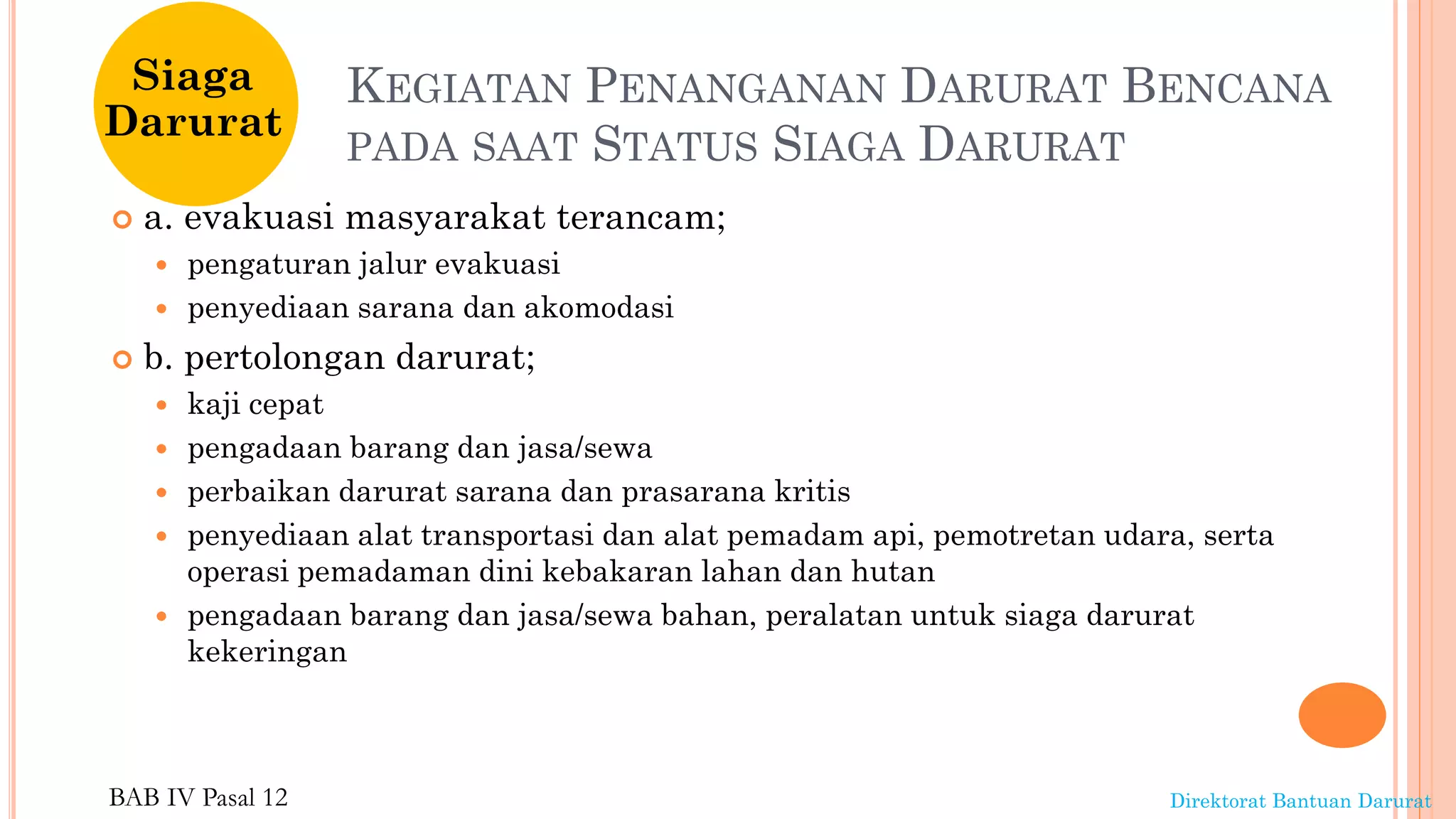 RENCANA PENANGGULANGAN KEDARURATAN BENCANA RPKB (NATIONAL DISASTER ...