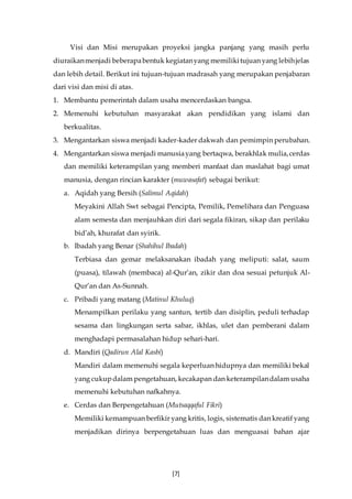 Rencana pengembangan madrasah | DOCX