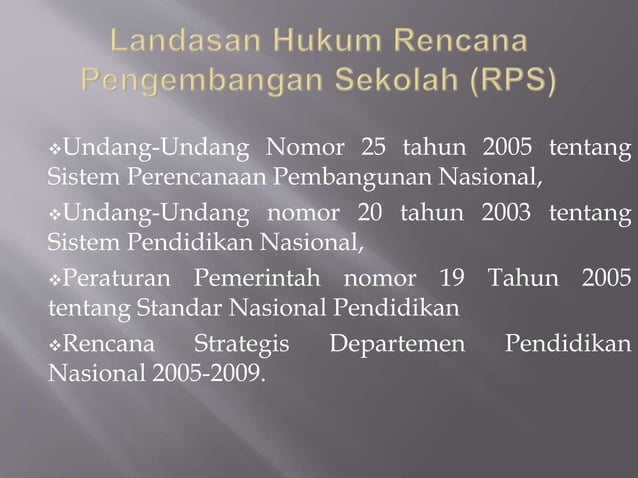 Rencana pengembangan sekolah (rps) | PPTX