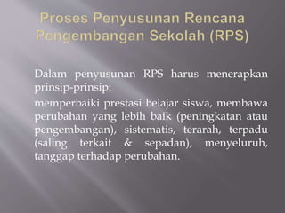 Rencana pengembangan sekolah (rps) | PPTX