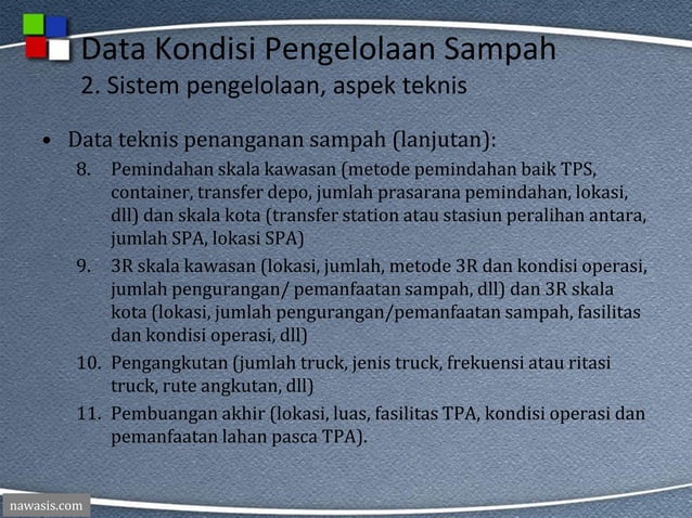 Proses Penyusunan Perencanaan Sistem Pengelolaan Persampahan (bagian 1/ ...