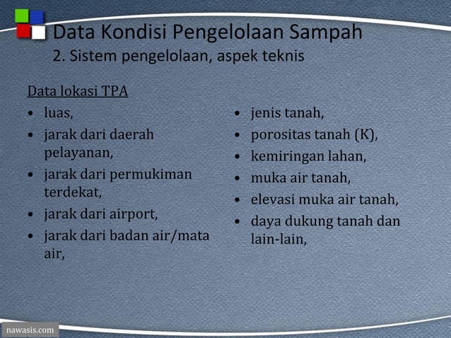 Proses Penyusunan Perencanaan Sistem Pengelolaan Persampahan (bagian 1/ ...
