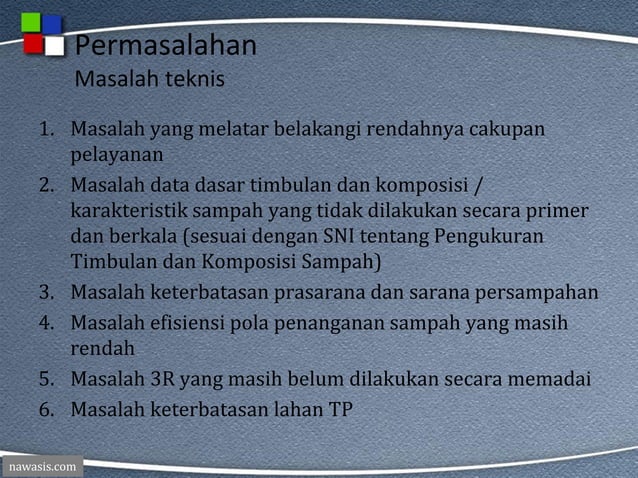 Proses Penyusunan Perencanaan Sistem Pengelolaan Persampahan (bagian 1/ ...