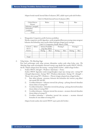 Rencana strategis pendidikan berbasis balanced scorecard - Lila ...