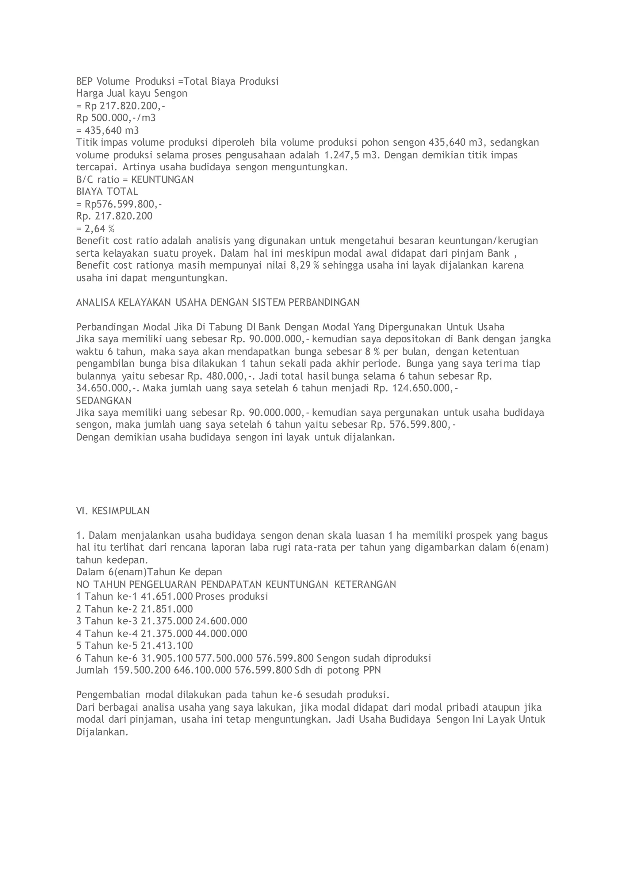 Rencana usaha budidaya sengon | DOCX