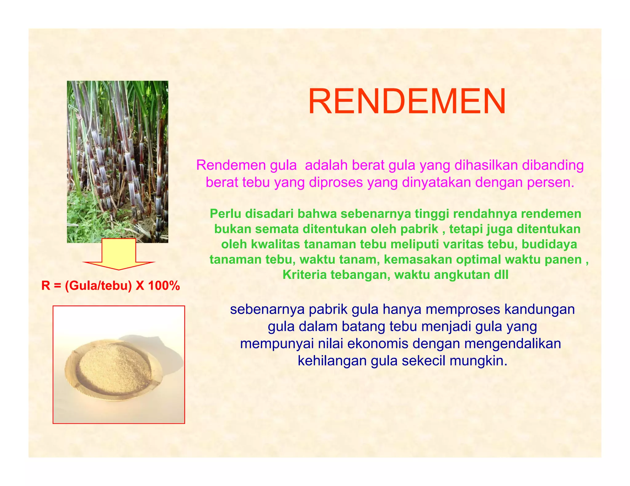 Rendemen Gula Putih | PDF