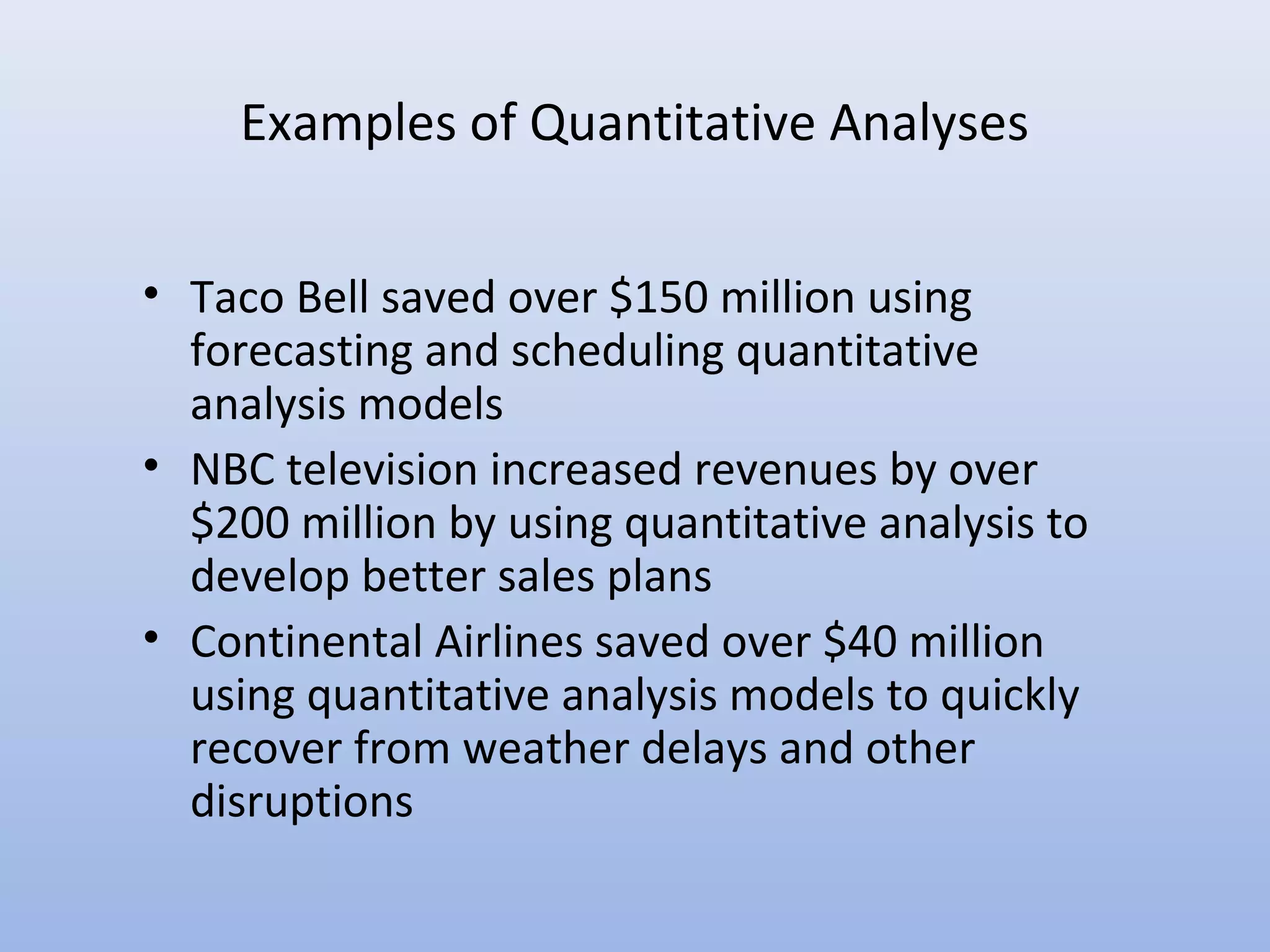 Chapter I-Intro to Quantitative Analysis | PPT