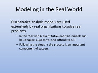Chapter I-Intro to Quantitative Analysis | PPT