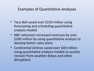 Chapter I-Intro to Quantitative Analysis | PPT