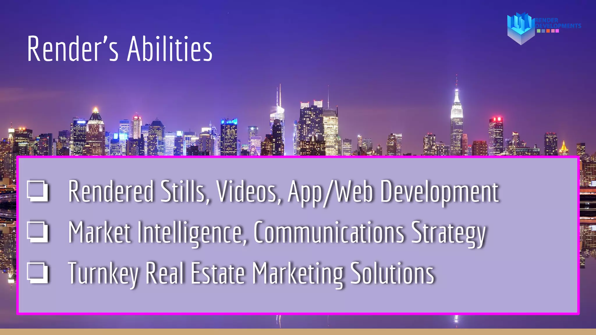 Render Developments - Property Development Marketing | PDF