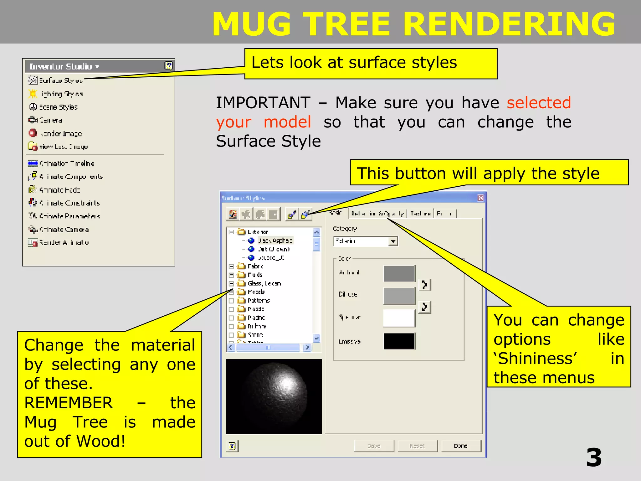Rendering the MugTree with AutoDesk Inventor | PPT