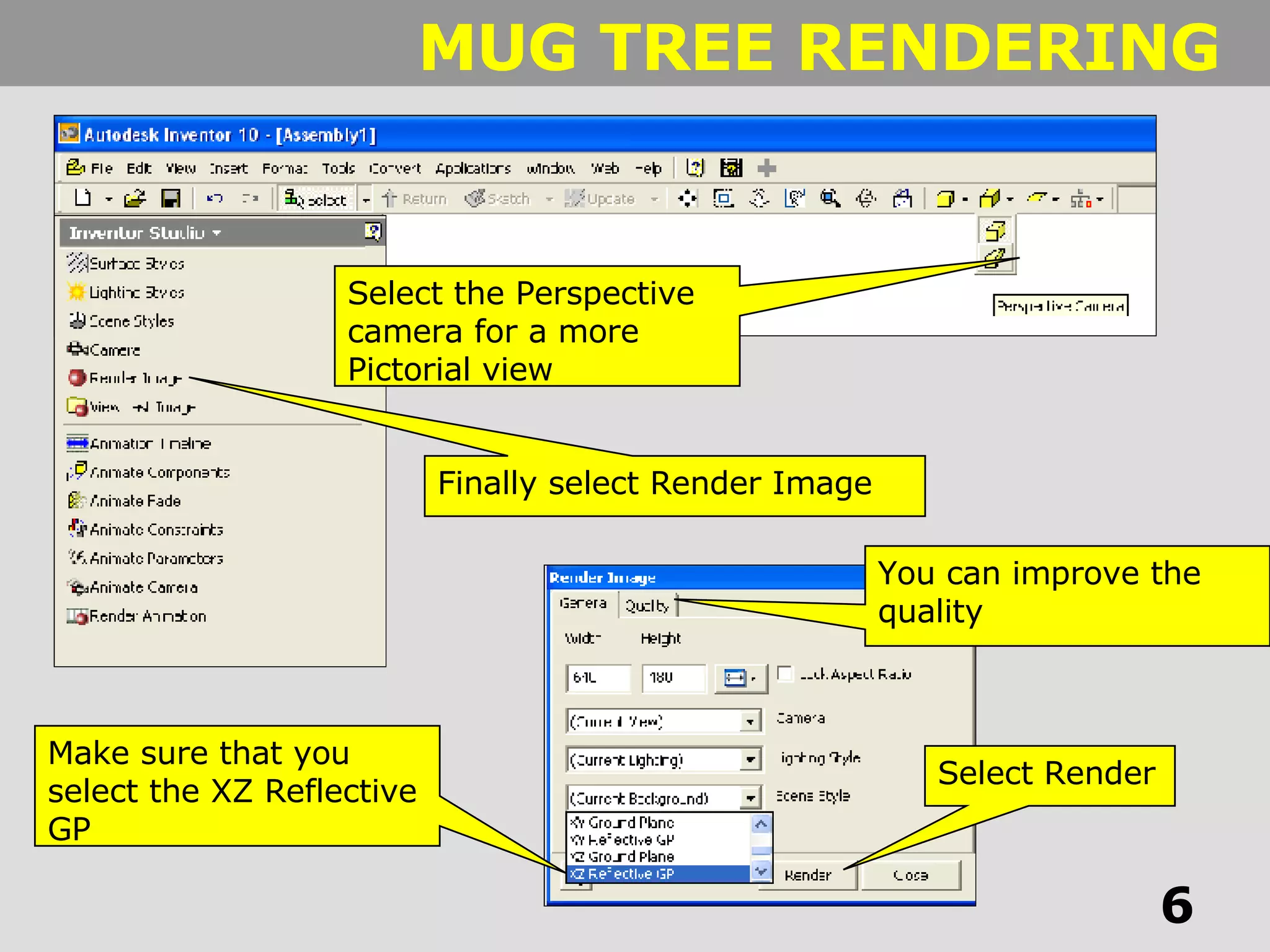Rendering the MugTree with AutoDesk Inventor | PPT