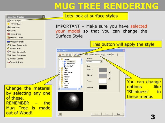 Rendering the MugTree with AutoDesk Inventor | PPT | Technology & Computing