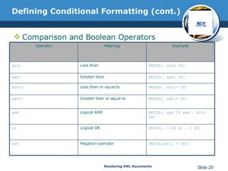 Rendering XML Document | PPT