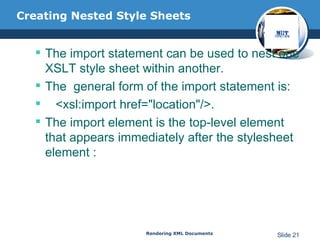 Rendering XML Document | PPT