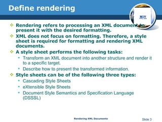 Rendering XML Document | PPT