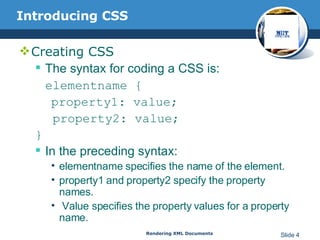 Rendering XML Document | PPT