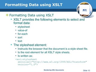 Rendering XML Documents | PPT