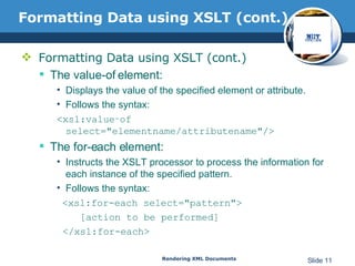 Rendering XML Documents | PPT