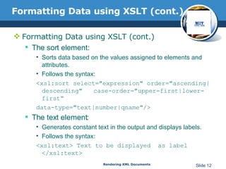 Rendering XML Documents | PPT