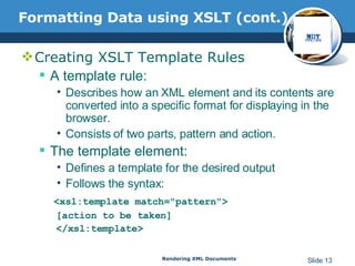 Rendering XML Documents | PPT