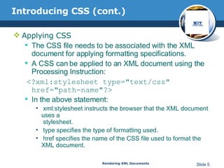 Rendering XML Documents | PPT